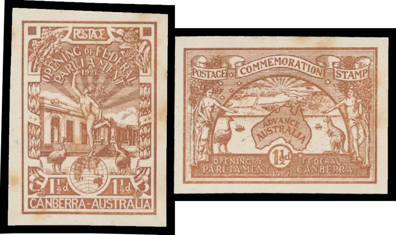 STAMP DESIGN COMPETITION: Printed stamp-size designs of Parliament ...