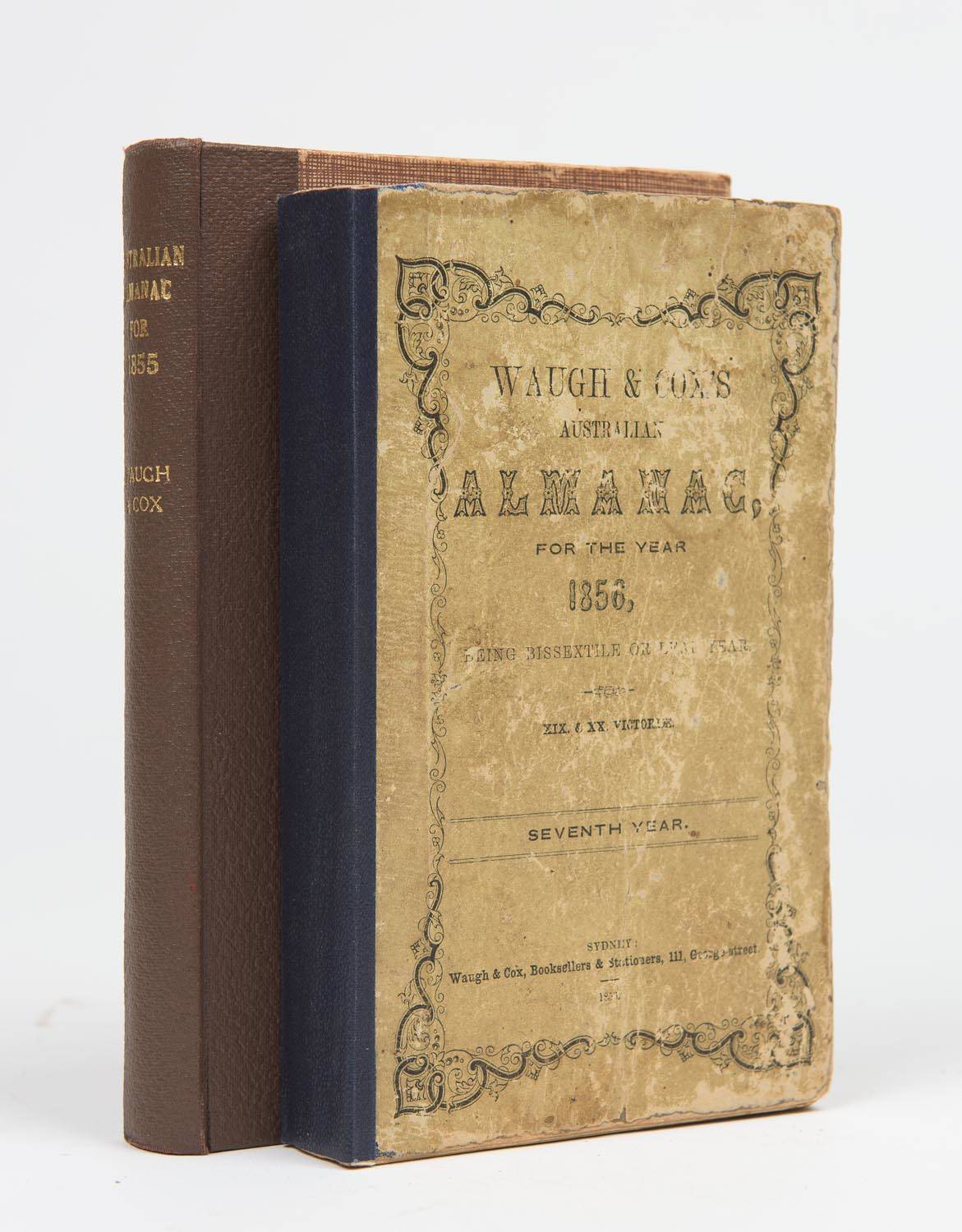 WAUGH & COX'S AUSTRALIAN ALMANAC for the years 1855 and 1856. (2 volumes)
