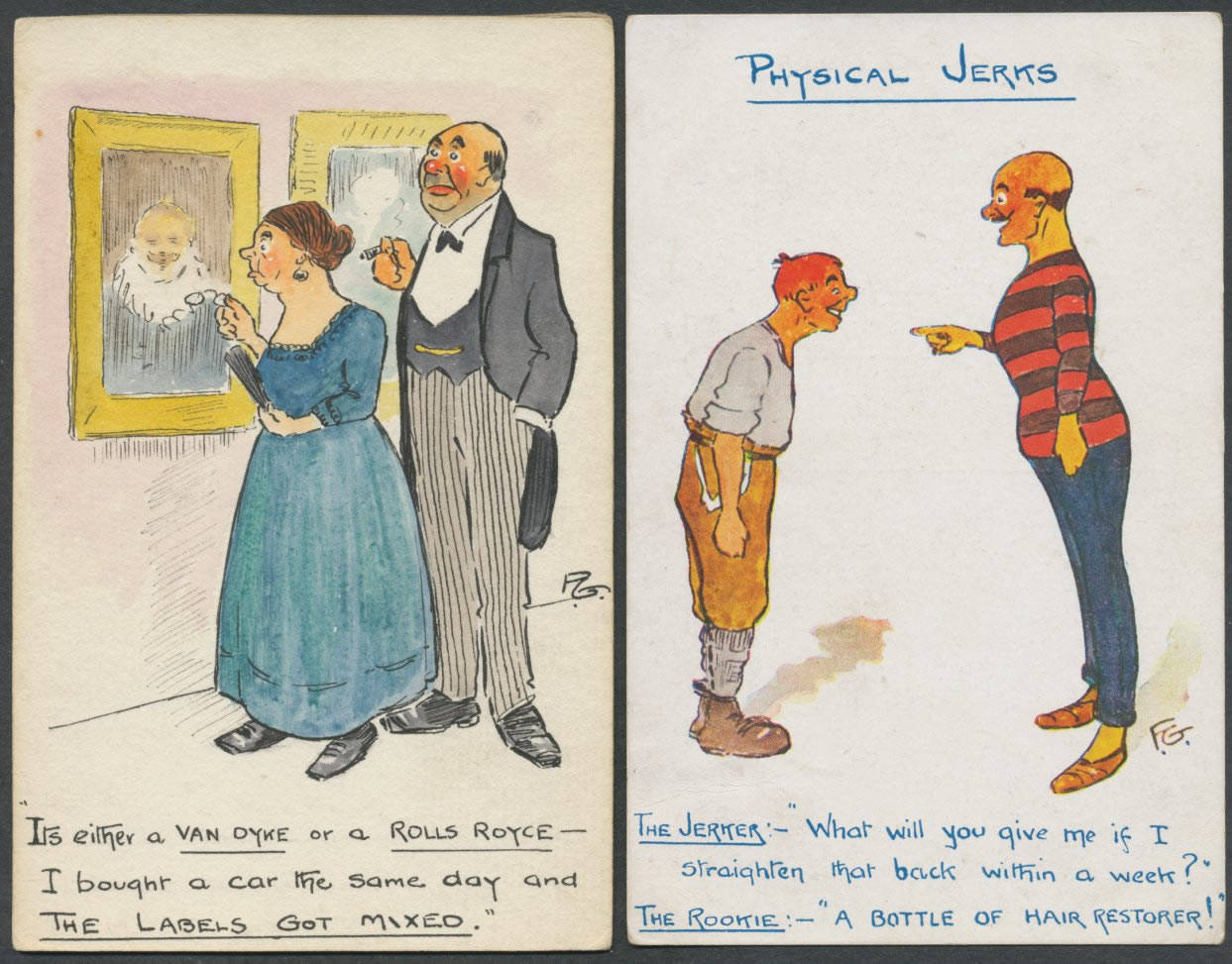 HUMOUR: Box of mostly 1900s to 1920s Cards with a terrific array of ...