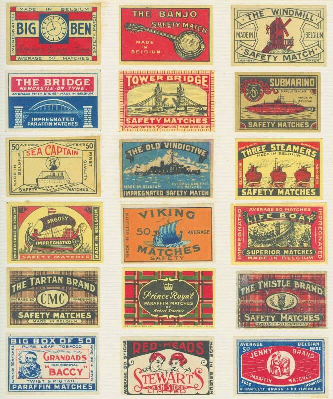 MATCHBOX LABELS, collection in album, noted labels from Czechoslovakia ...