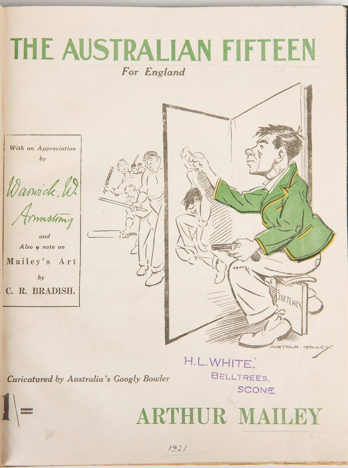 The Australian Fifteen for England - Caricatured by Australia's Googly ...