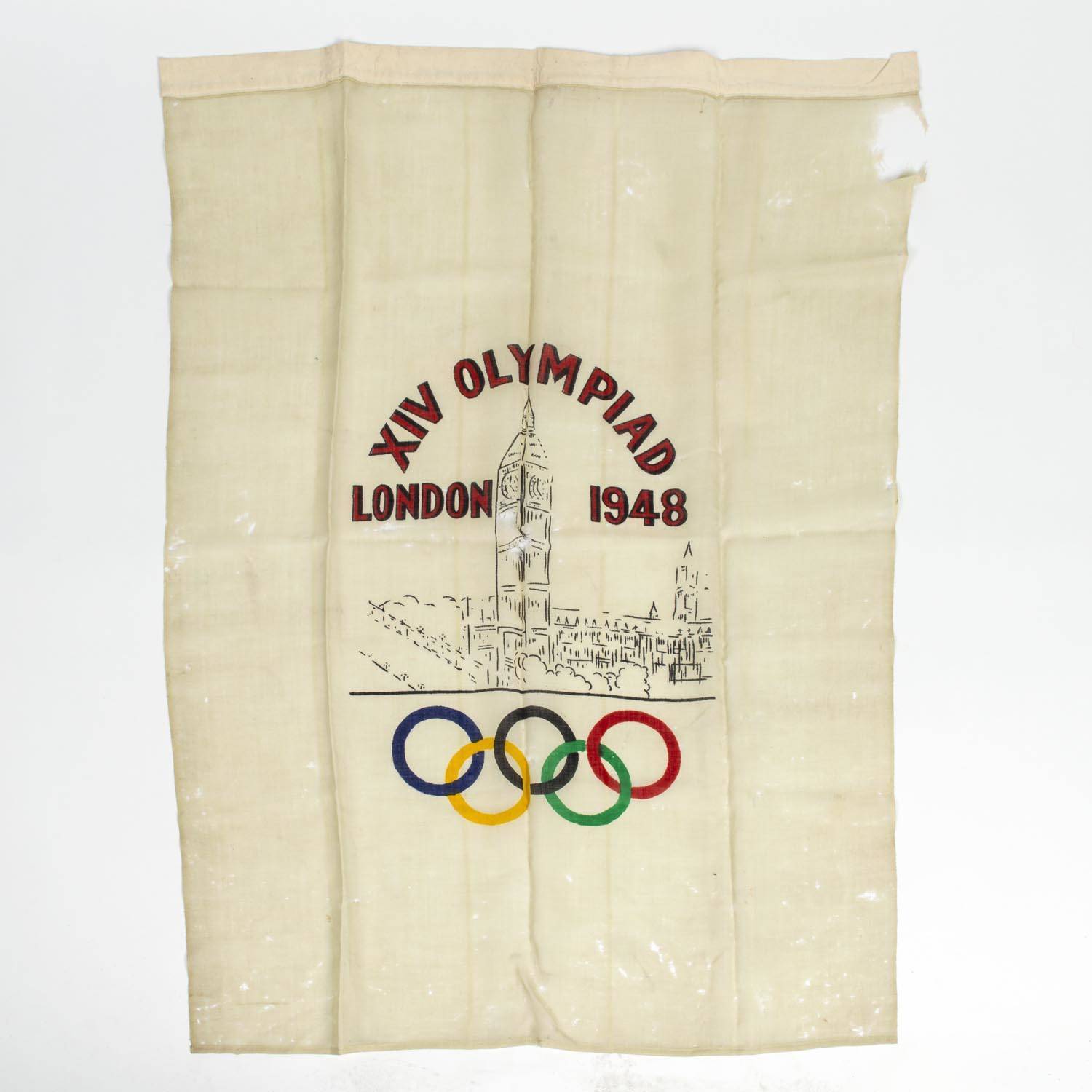 1948 LONDON OLYMPICS: Flag/Wall hanging with London Olympics logo, XIV ...