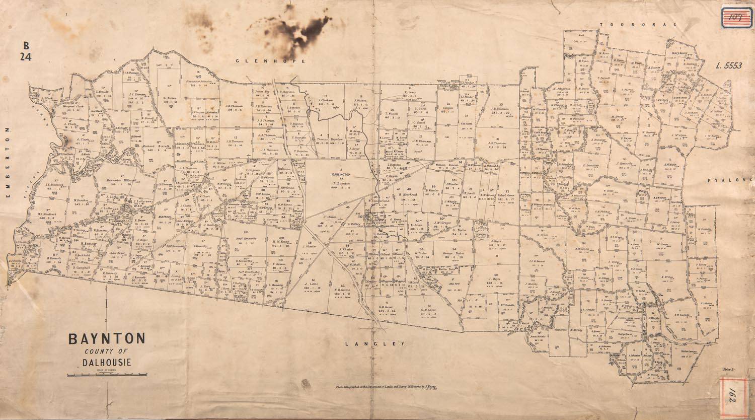 VICTORIAN MAPS: c1865-92 maps, noted New Map of Bendigo & District ...