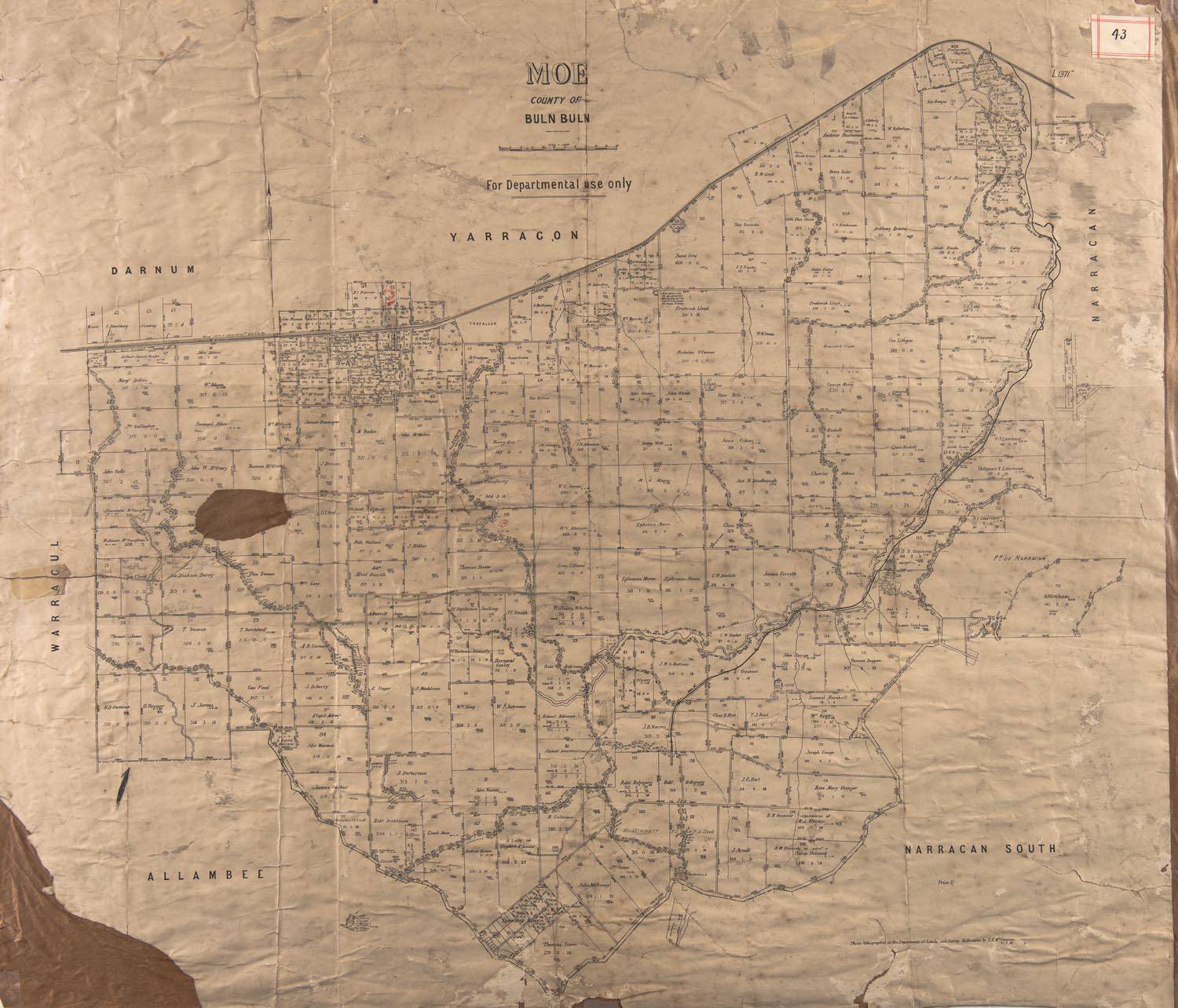 VICTORIAN MAPS: c1865-92 maps, noted New Map of Bendigo & District ...