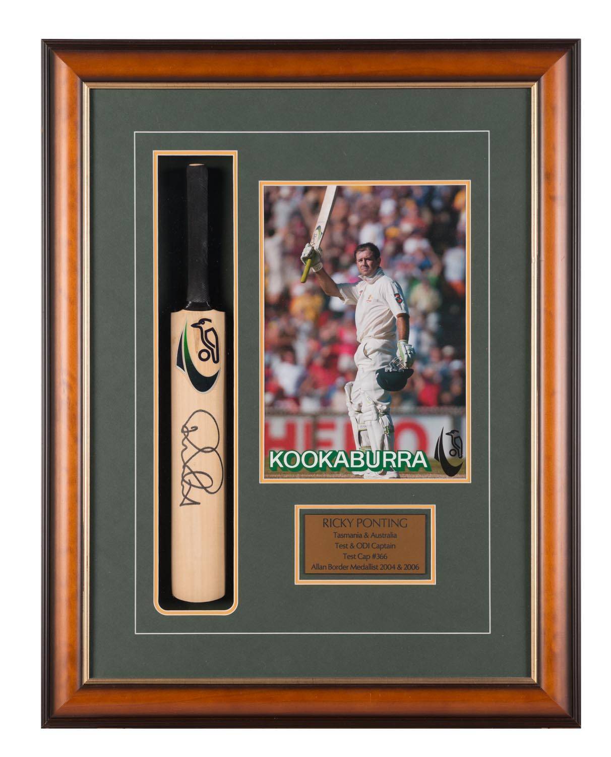 SIGNED CRICKET DISPLAYS, noted cap signed by Shane Warne & Steve Waugh ...