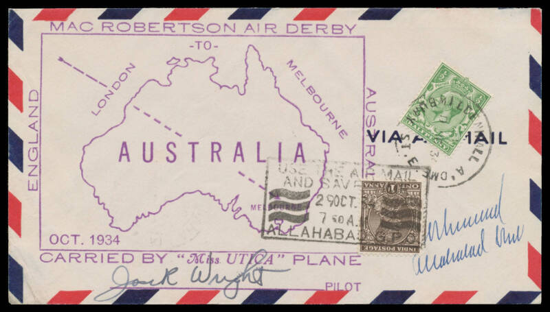 1934 (Oct 20) England-Australia #451b MacRobertson Air Race ...