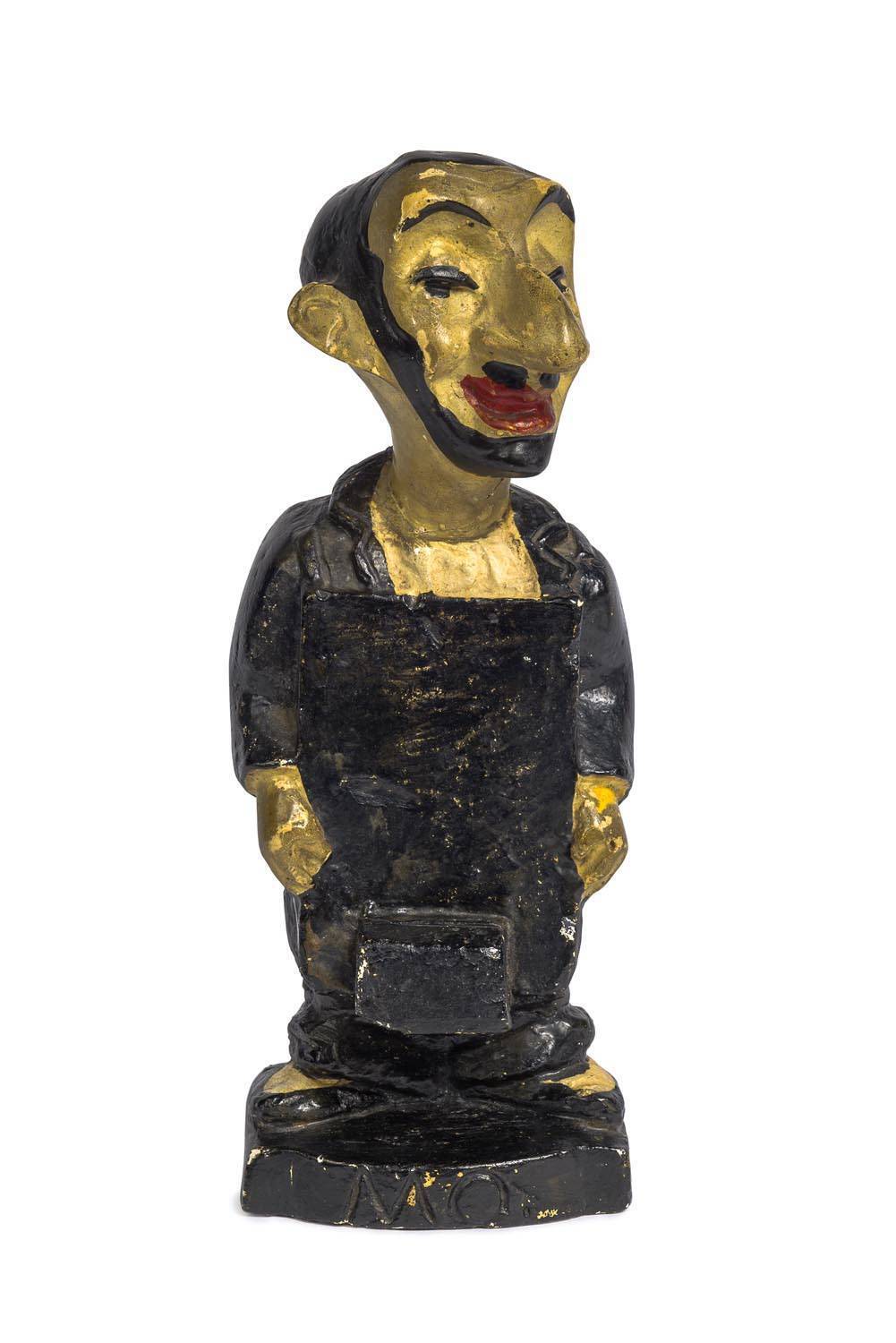 A painted plaster statuette of Ryo Rene character Mo McCacky , circa 1935
