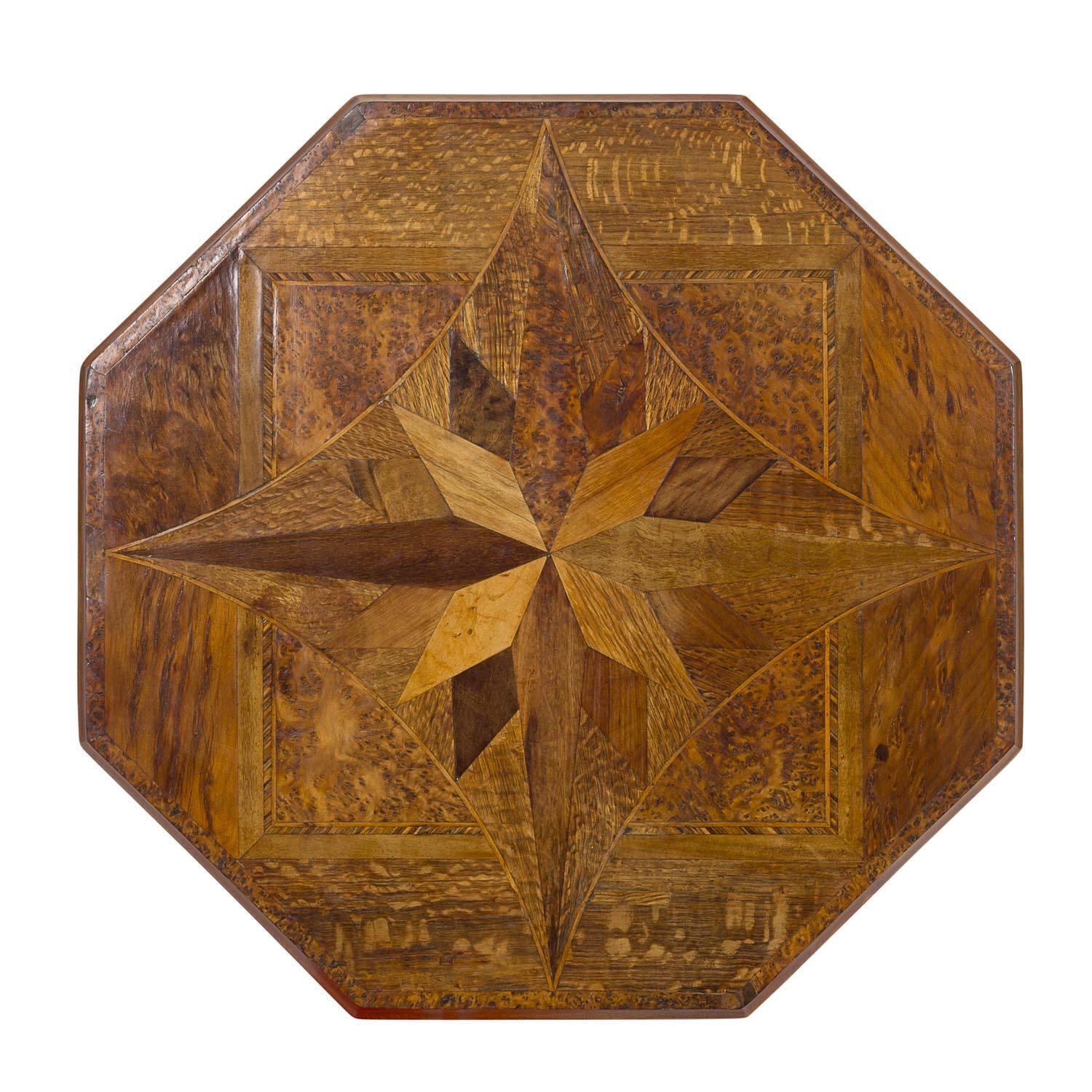 WILLIAM NORRIE: An inlaid New Zealand specimen wood table, circa 1890