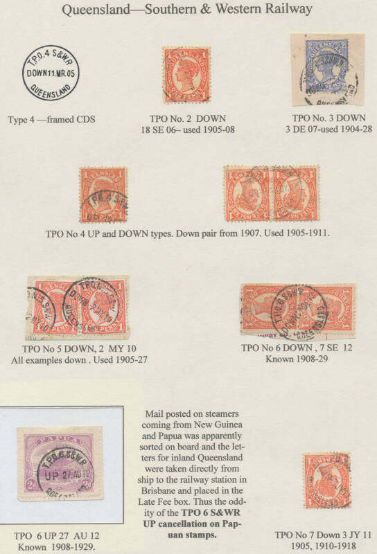 Travelling Post Offices collection on display pages from all Colonies ...