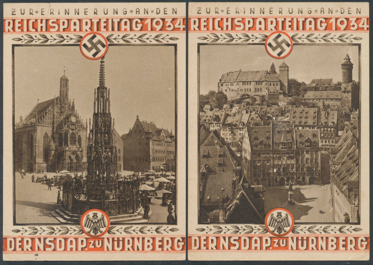 PROPAGANDA ISSUES: 1934 Nuremberg Reichsparteitag Rally group ...