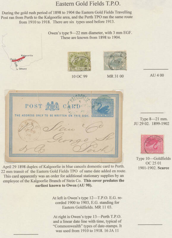 Travelling Post Offices collection on display pages from all Colonies ...