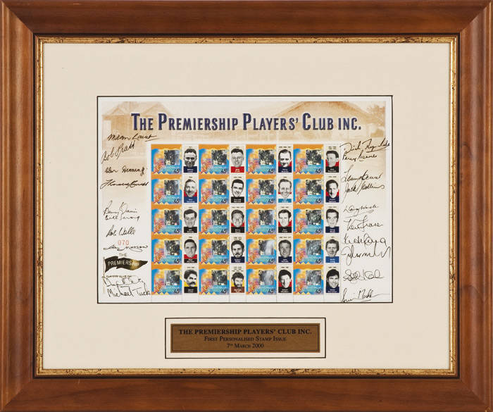 PREMIERSHIP PLAYERS' CLUB: 2000 display First Personalised Stamp Issue ...
