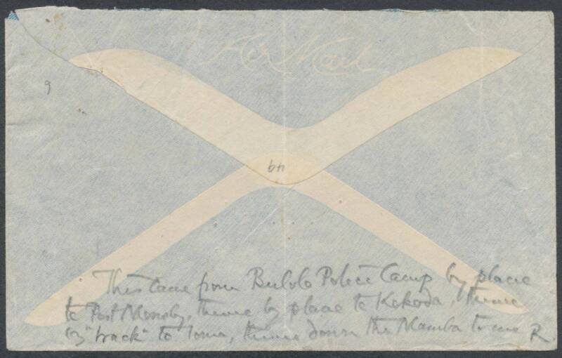 1940 (Feb 26) Bulolo Police Camp-Port Moresby-Kokoda-Mamba cover with ...