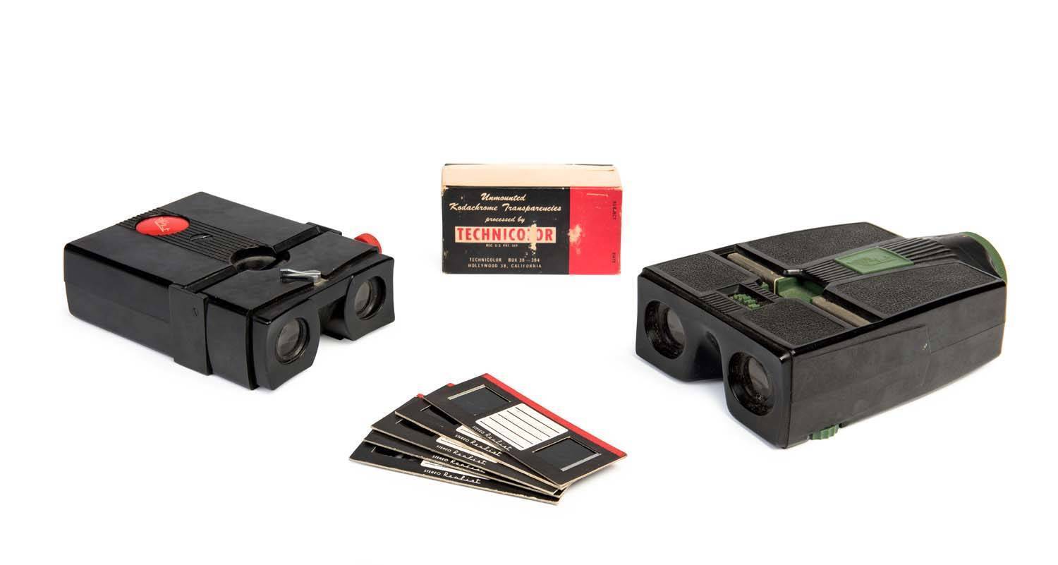 1950-60 (approx) collection of 130 specially mounted stereo-view images ...