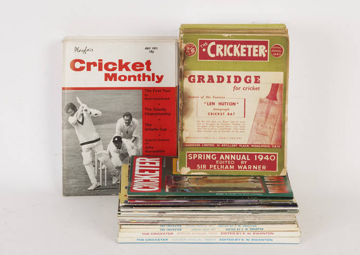 THE CRICKETER magazine: 1940-1966 (90), 1970s and 1980s (51); CRICKET ...