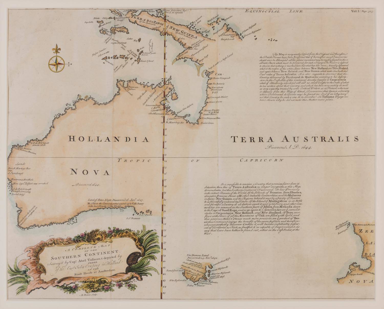 AUSTRALIA: A Complete Map of the Southern Continent, Survey'd by Capt ...