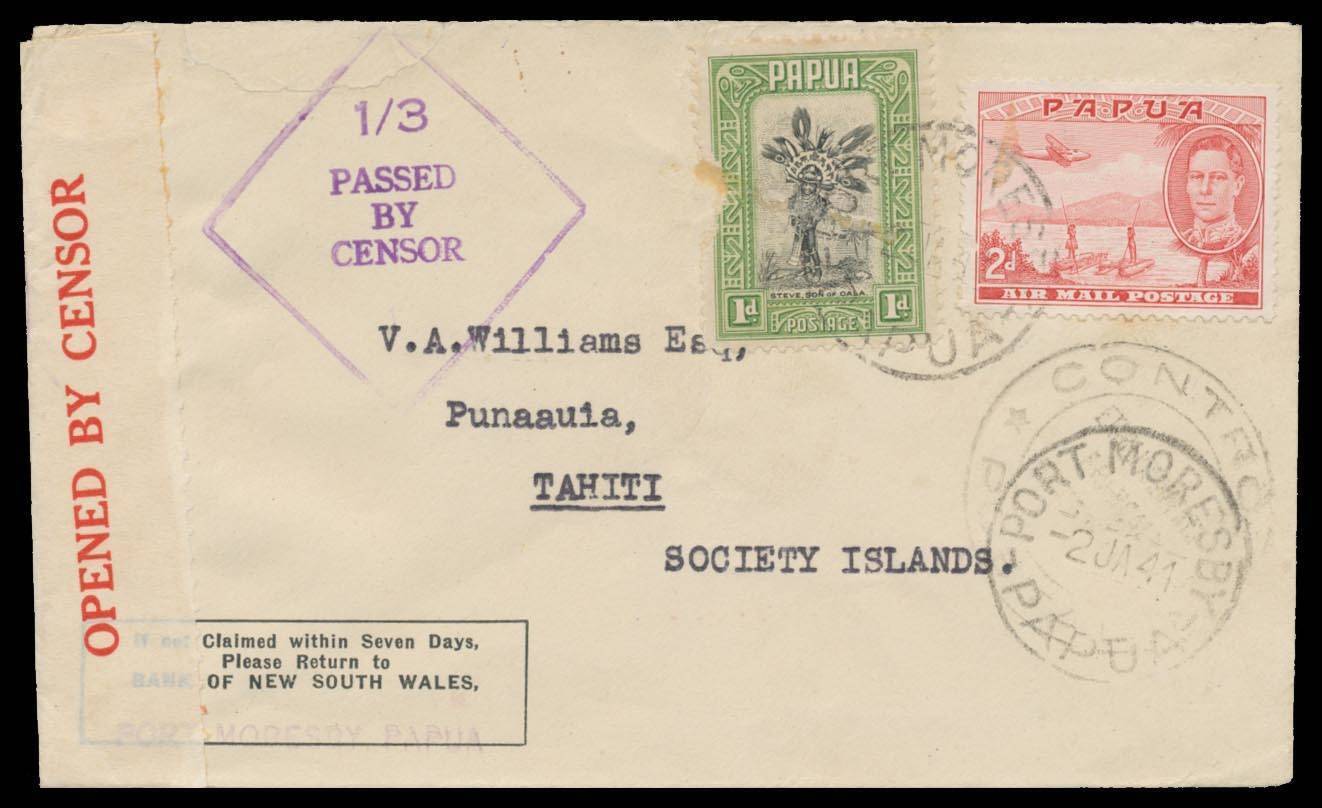 WWII Censors: QUEENSLAND - CAIRNS: Covers including with 'OPENED BY ...