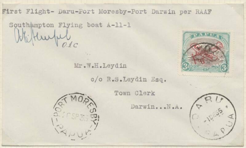 Papua Flights: 1935 (Sept) Daru-Port Moresby-Darwin AAMC #P90a cover ...