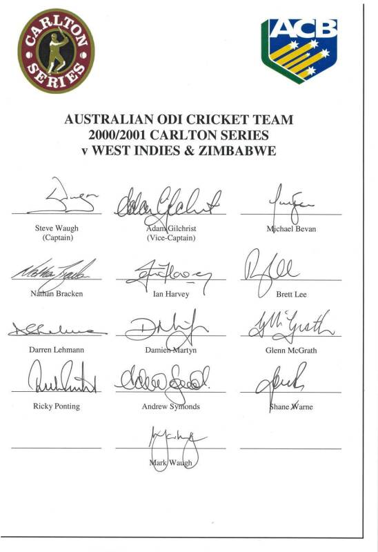 Adam Gilchrist Signature