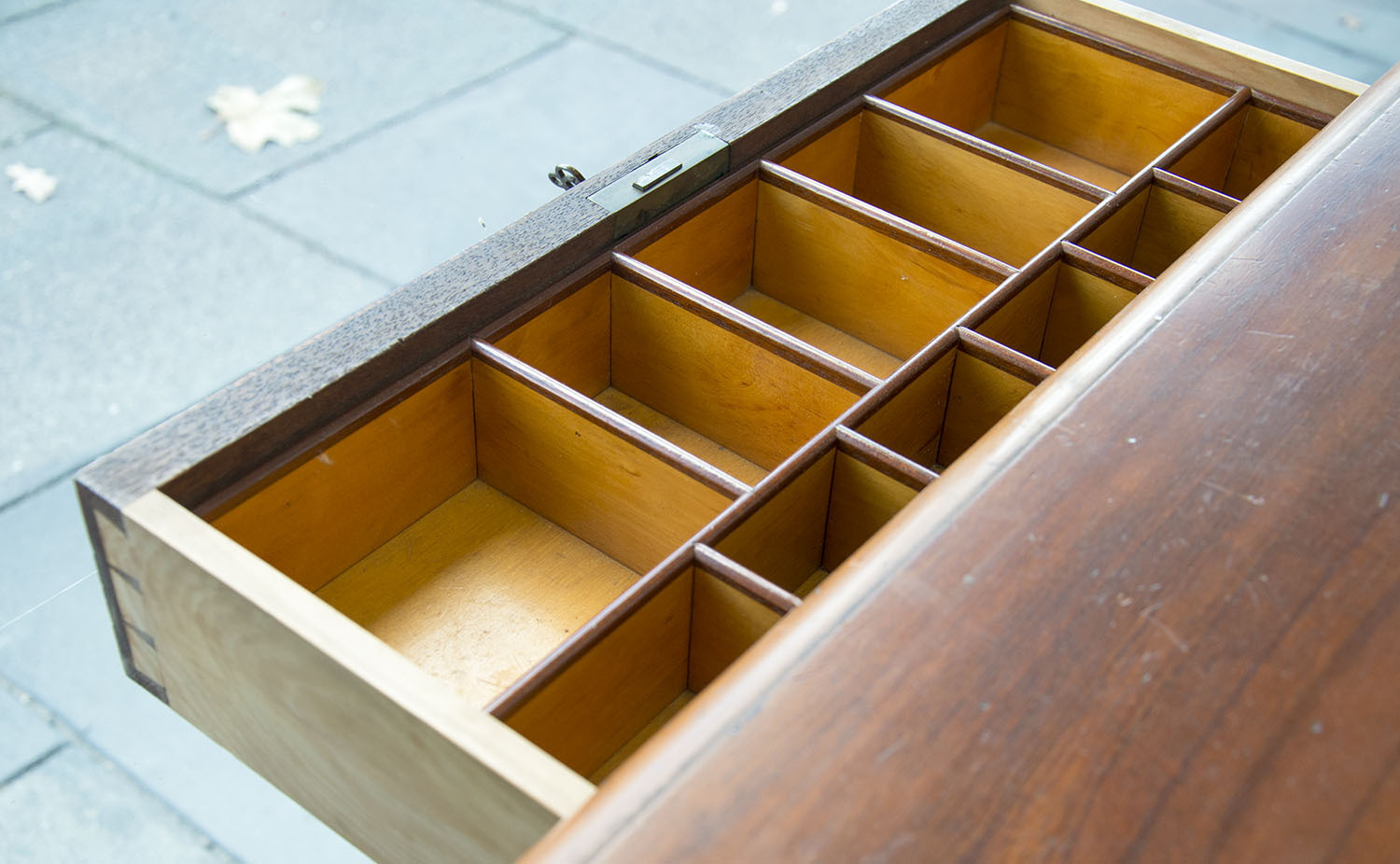 A fine specimen table, fiddleback blackwood, cedar and huon pine ...
