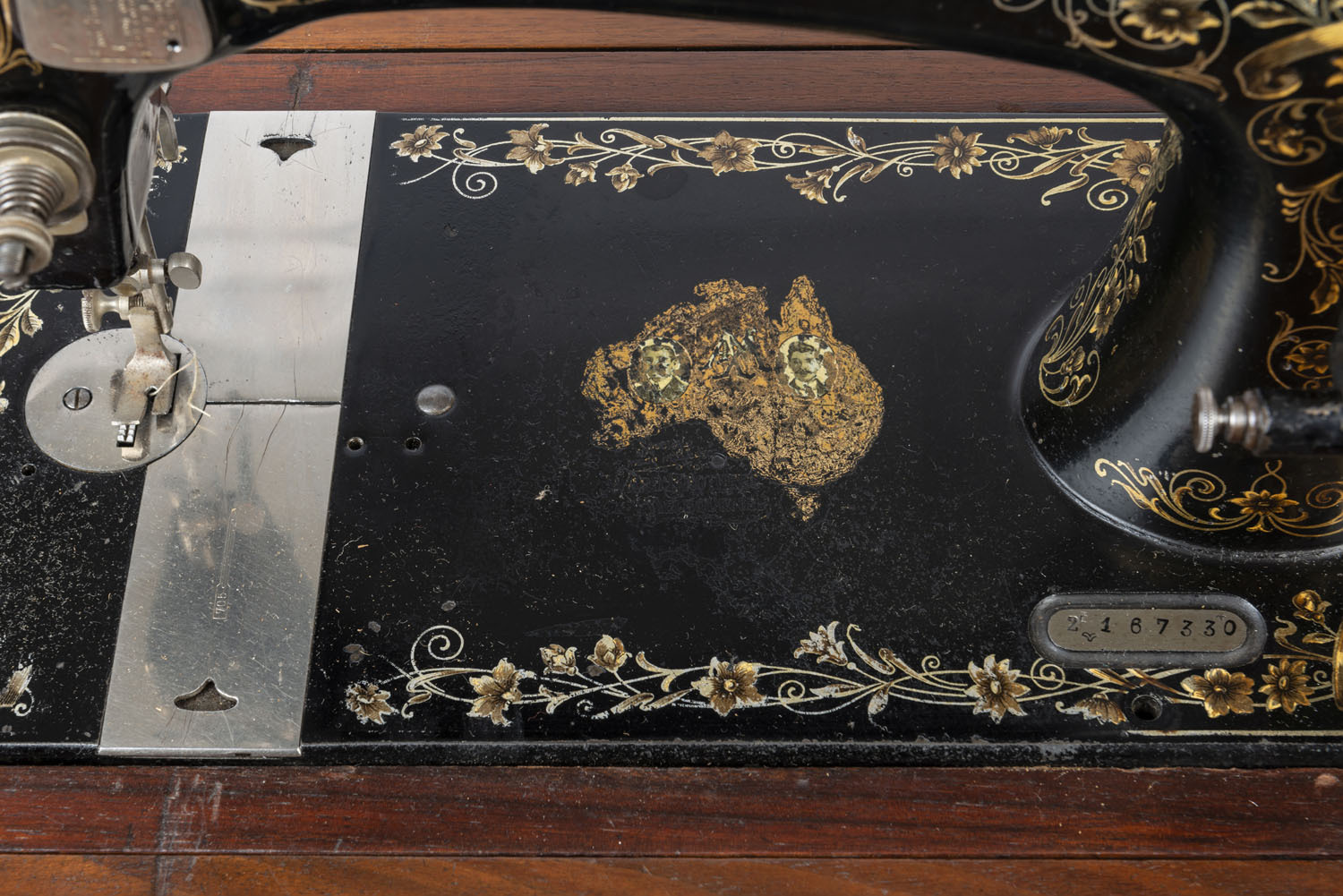 A rare Australian treadle base sewing machine by Ward Bros. late 19th ...