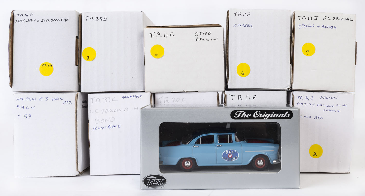 TRAX: Ten 1/43 scale Trax models including Valiant Charger (TR11F ...