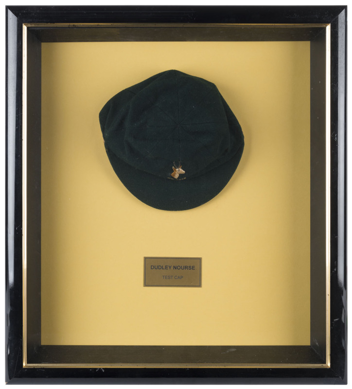 DUDLEY NOURSE’S SOUTH AFRICA 1935 TEST TEAM CAP, green wool ...