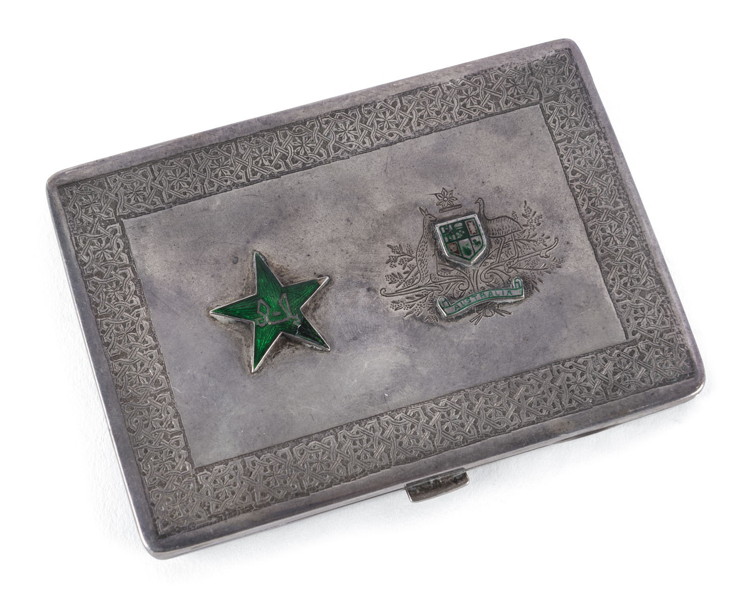 PAKISTAN CRICKET TOUR OF AUSTRALIA: Commemorative silver cigarette case ...