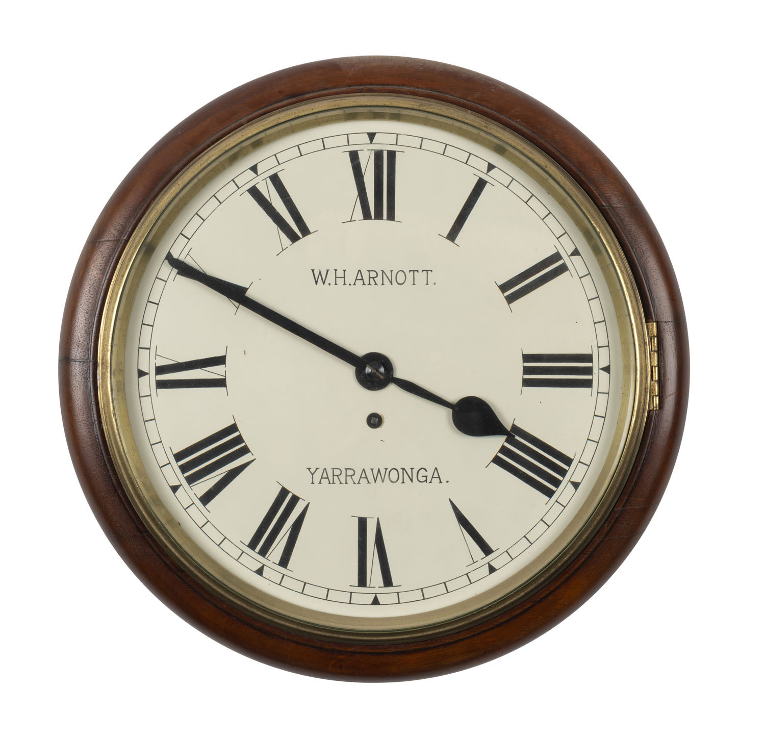 W.H.ARNOTT YARRAWONGA English fusee wall clock, 19th century, Arnott ...