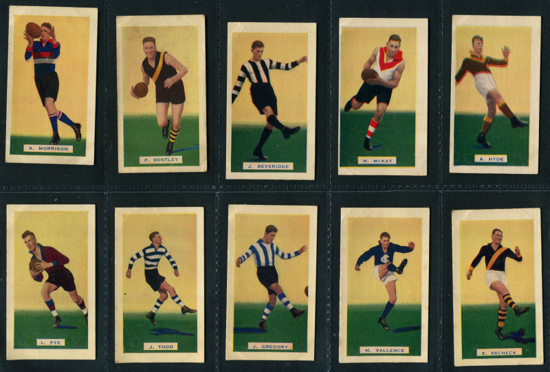 HOADLEY'S CHOCOLATES: 1934 Victorian Footballers (action studies ...