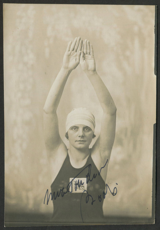 1924 Paris, VIII Summer Olympics: SWIMMING: signed photograph of ...