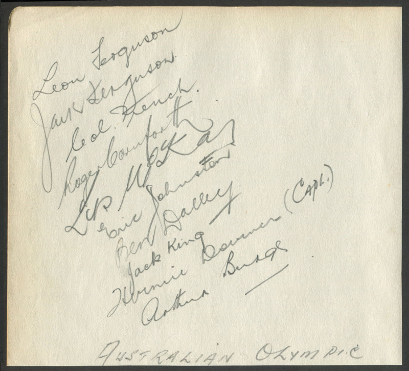 1924 Paris, VIII Summer Olympics: SWIMMING: signed photograph of ...