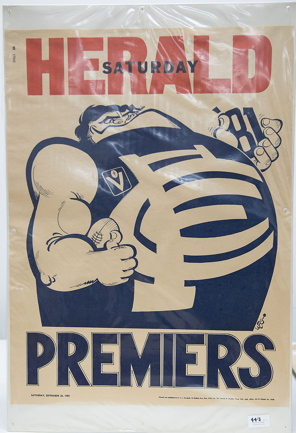 CARLTON: 1968, 1969, 1970, 1979 & 1981 original Weg posters, all ...