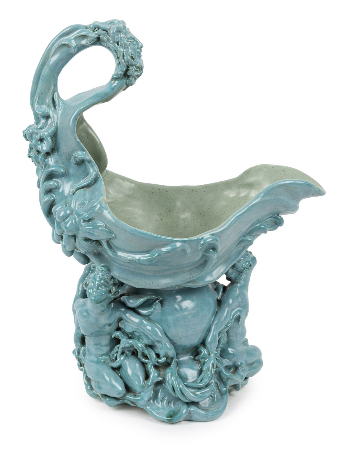 GWEN WATSON (attributed) Australian pottery figural ewer with turquoise ...