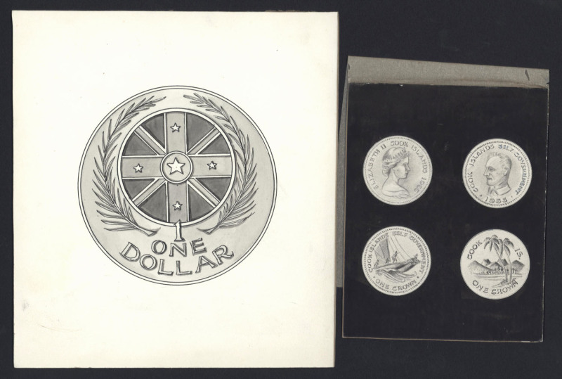 Coins - World: Cook Islands: 1965 Self Government: Original artwork on ...