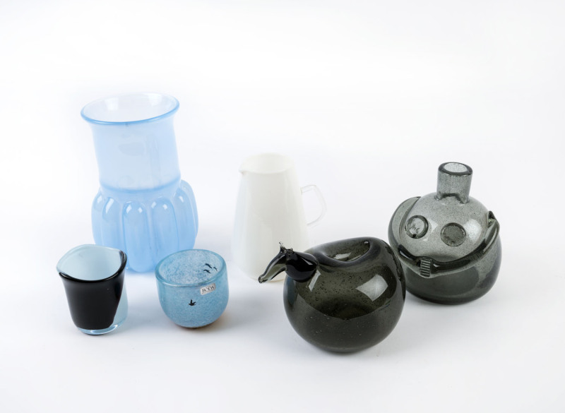 Scandinavian vintage milk glass jug, Pukeberg horse moneybox, Orrefors ...