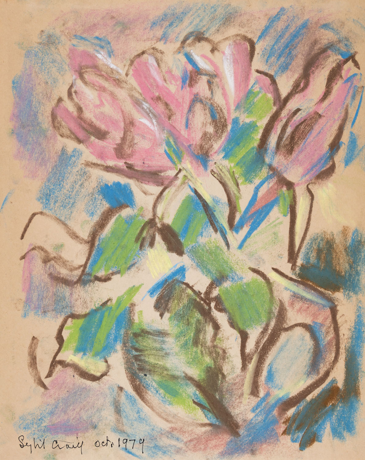 SYBIL CRAIG (1901 - 1989) (magnolias) pastel on paper, signed and dated ...