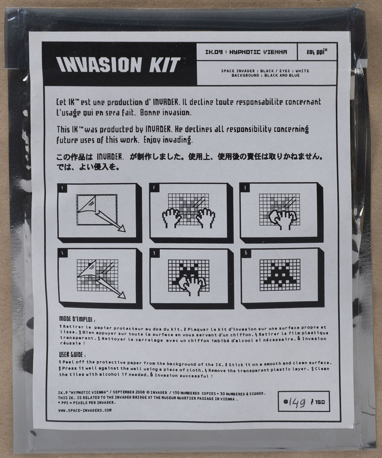 SPACE INVADER (France, born 1969), Invasion Kit No.09 Hypnotic Vienna ...