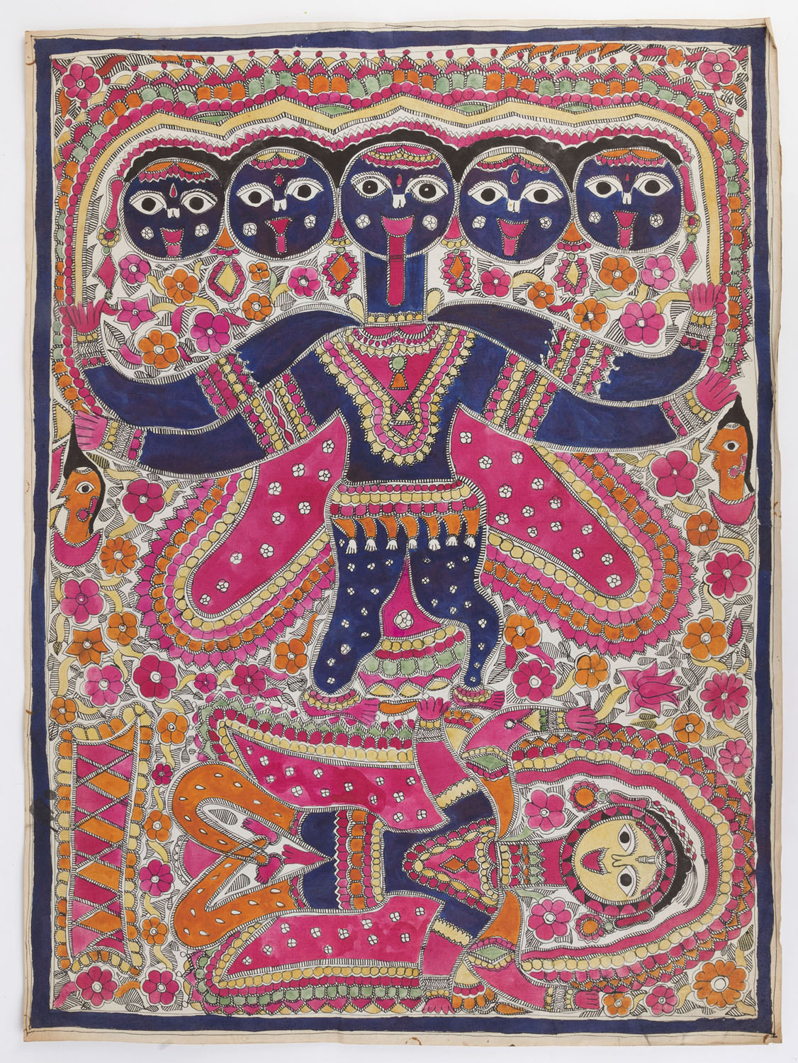 Six Indian paintings on parchment and paper, 20th century, the largest ...