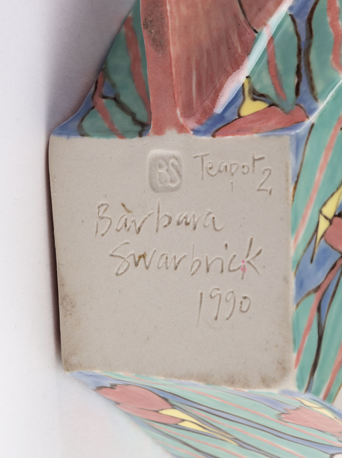 BARBARA SWARBRICK Teapot 2. , circa 1990, signed Barbara Swarbrick ...