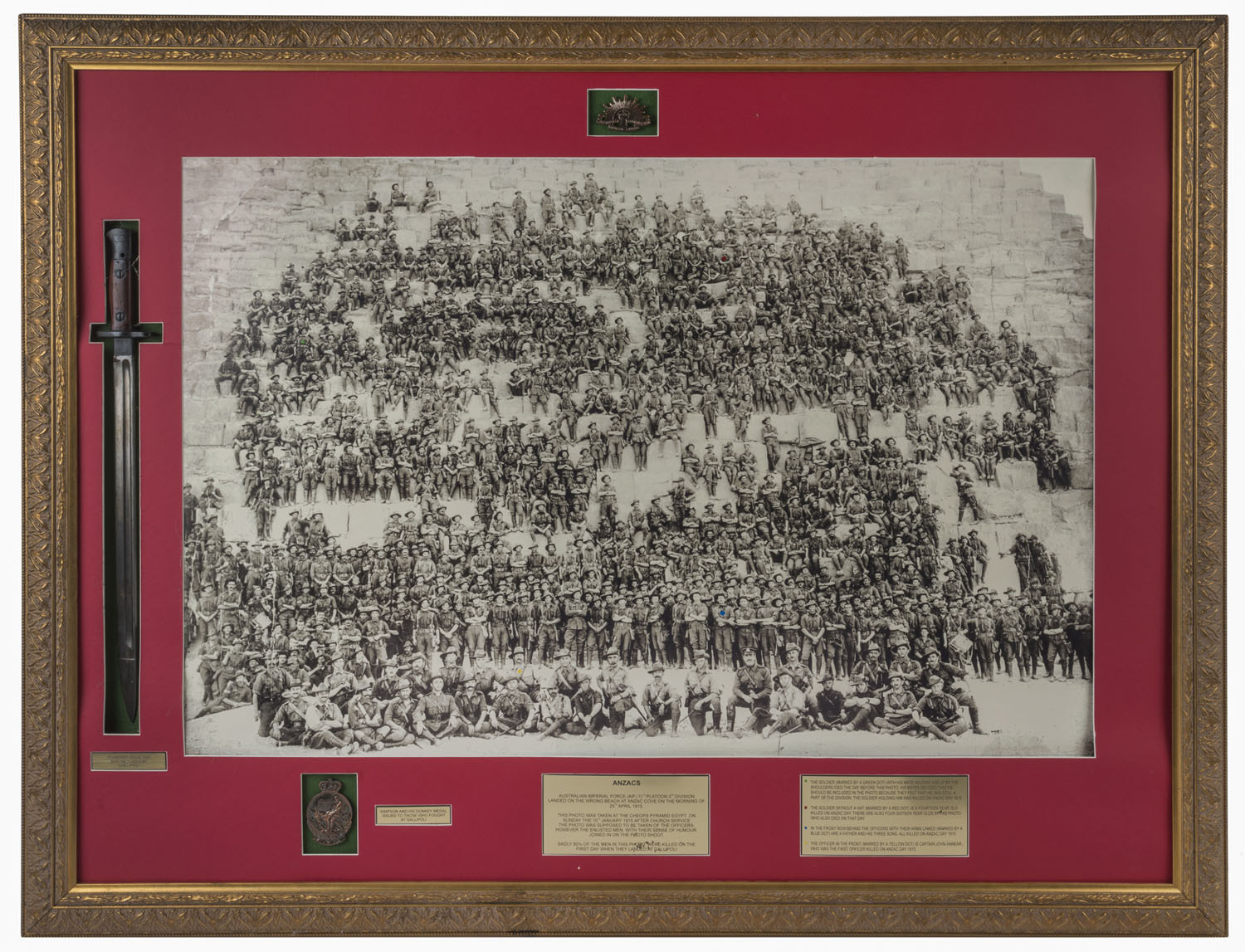 ANZACS facsimile photograph display of the iconic scene of Australian ...