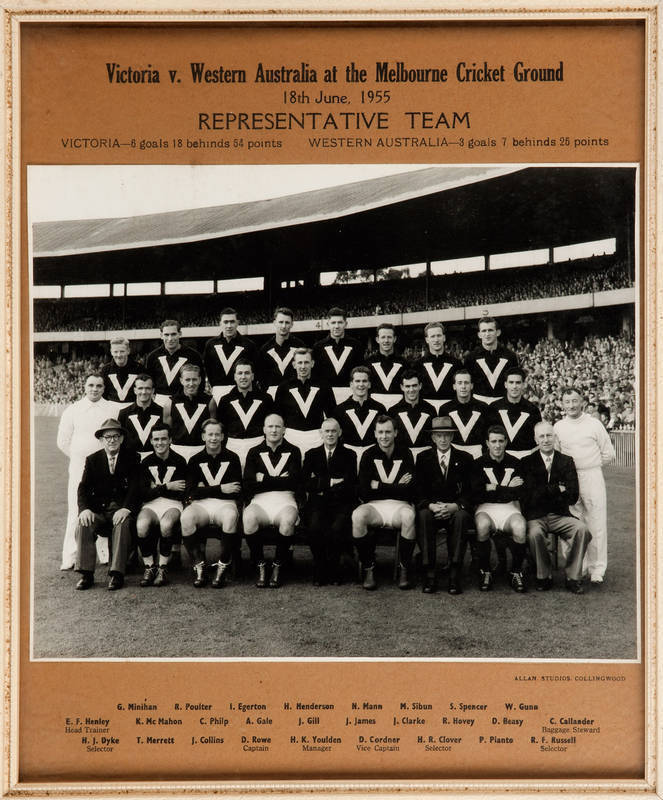 BIG V TEAM PHOTOGRAPHS: Victorian team photographs, noted 1948, 1952 ...