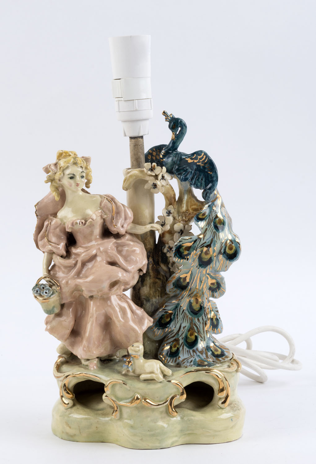 GWEN WATSON pottery table lamp base, 35cm high