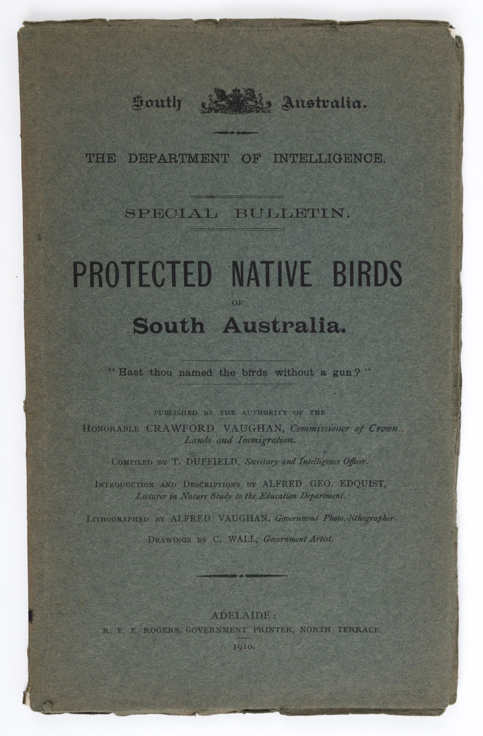 Protected Native Birds Of South Australia published by Department of ...
