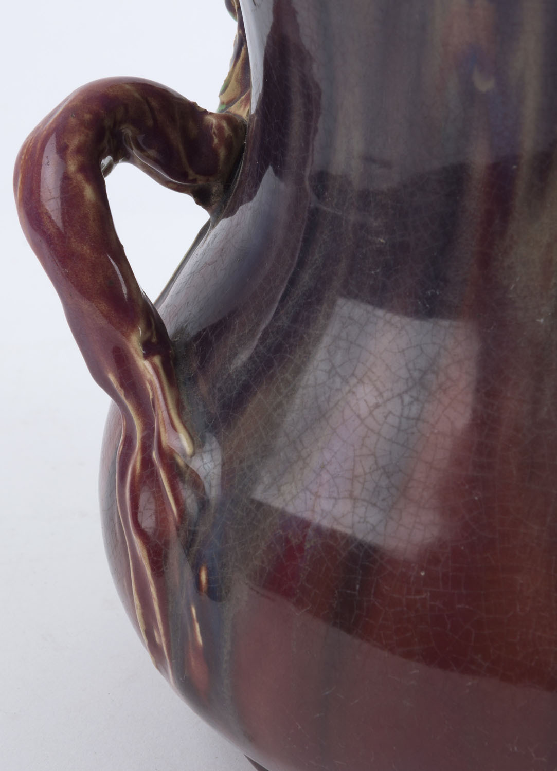 MARGARET KERR rare Australian pottery vase adorned with gumnuts and ...