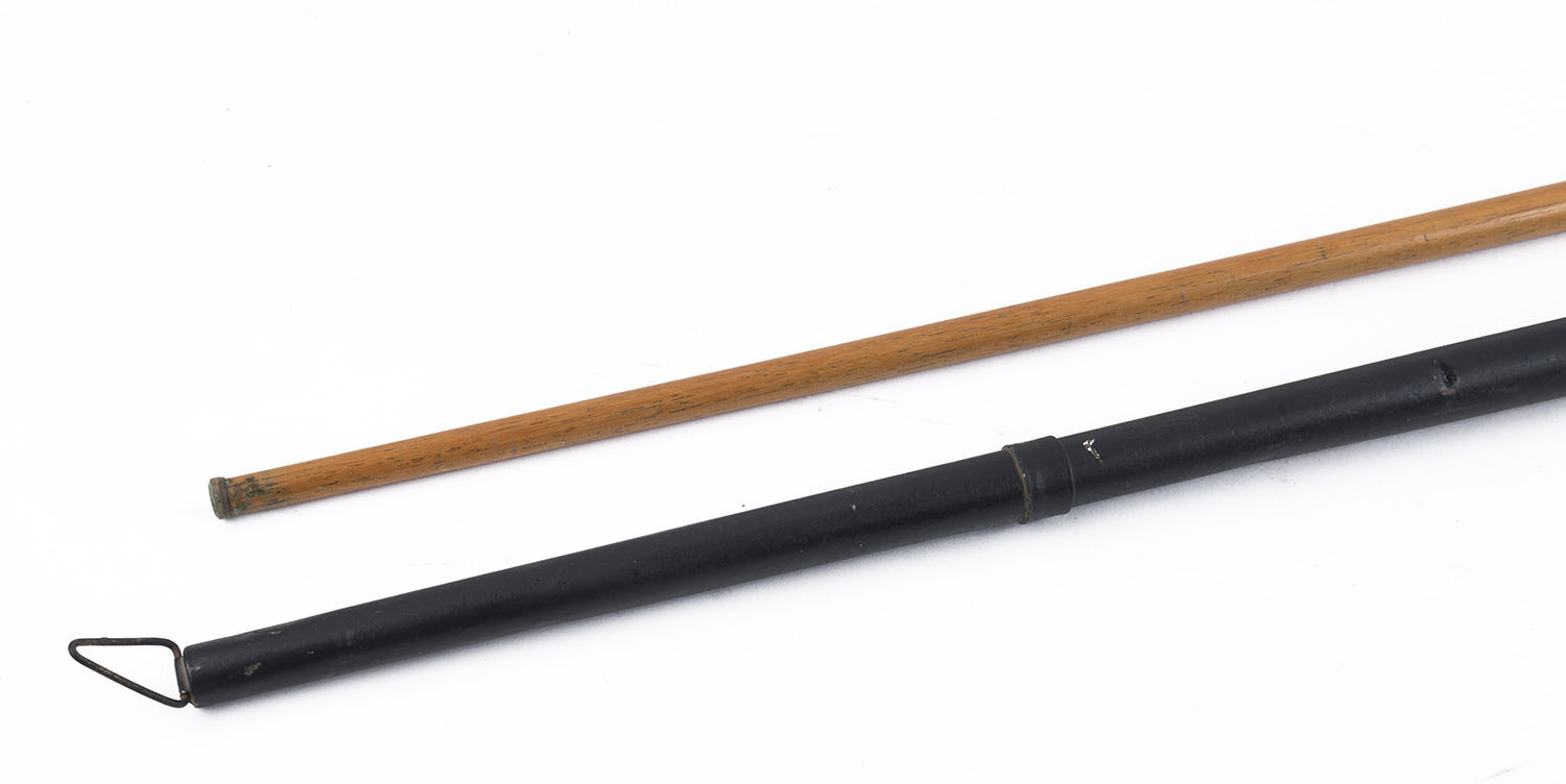 ALCOCK & Co. (Melbourne) billiard cue case and cue, circa 1900, 157cm long