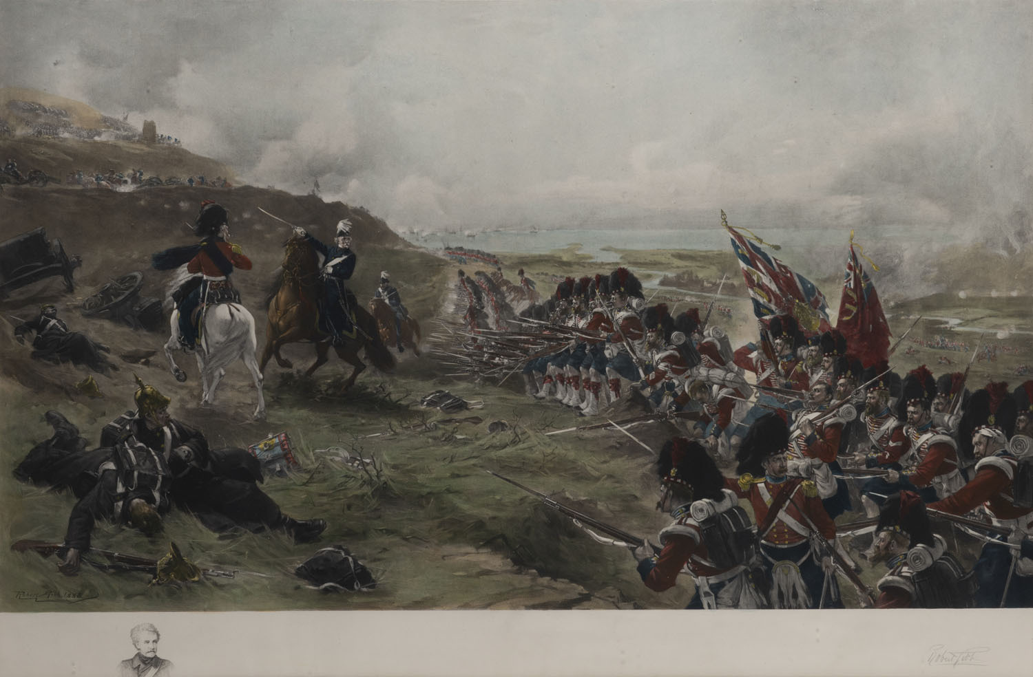 ROBERT GIBB (British), Forward The 42nd Alma, 1854, coloured engraving ...
