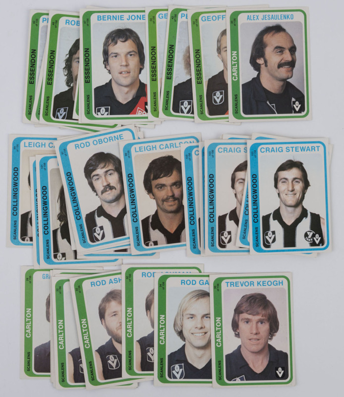 1979 SCANLENS: Accumulation of cards noting Alex Jesaulenko & Ross ...