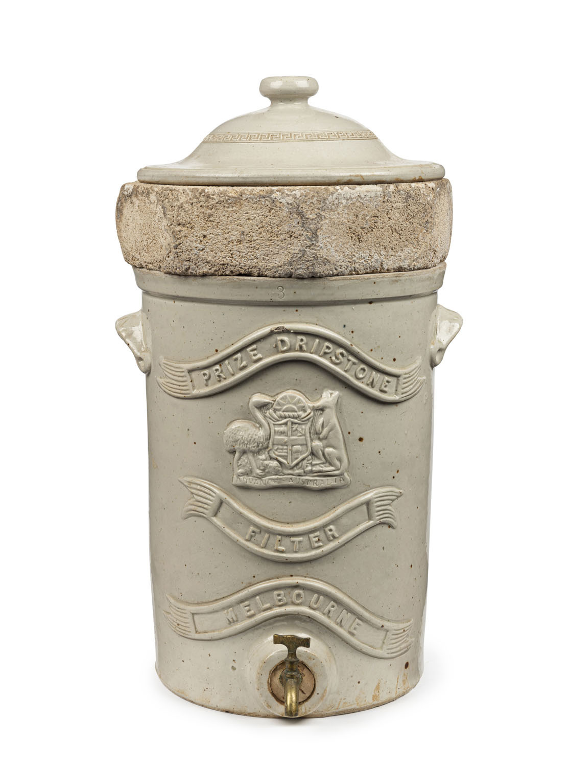 BENDIGO POTTERY stoneware water filter, emblazoned Prize Dripstone ...