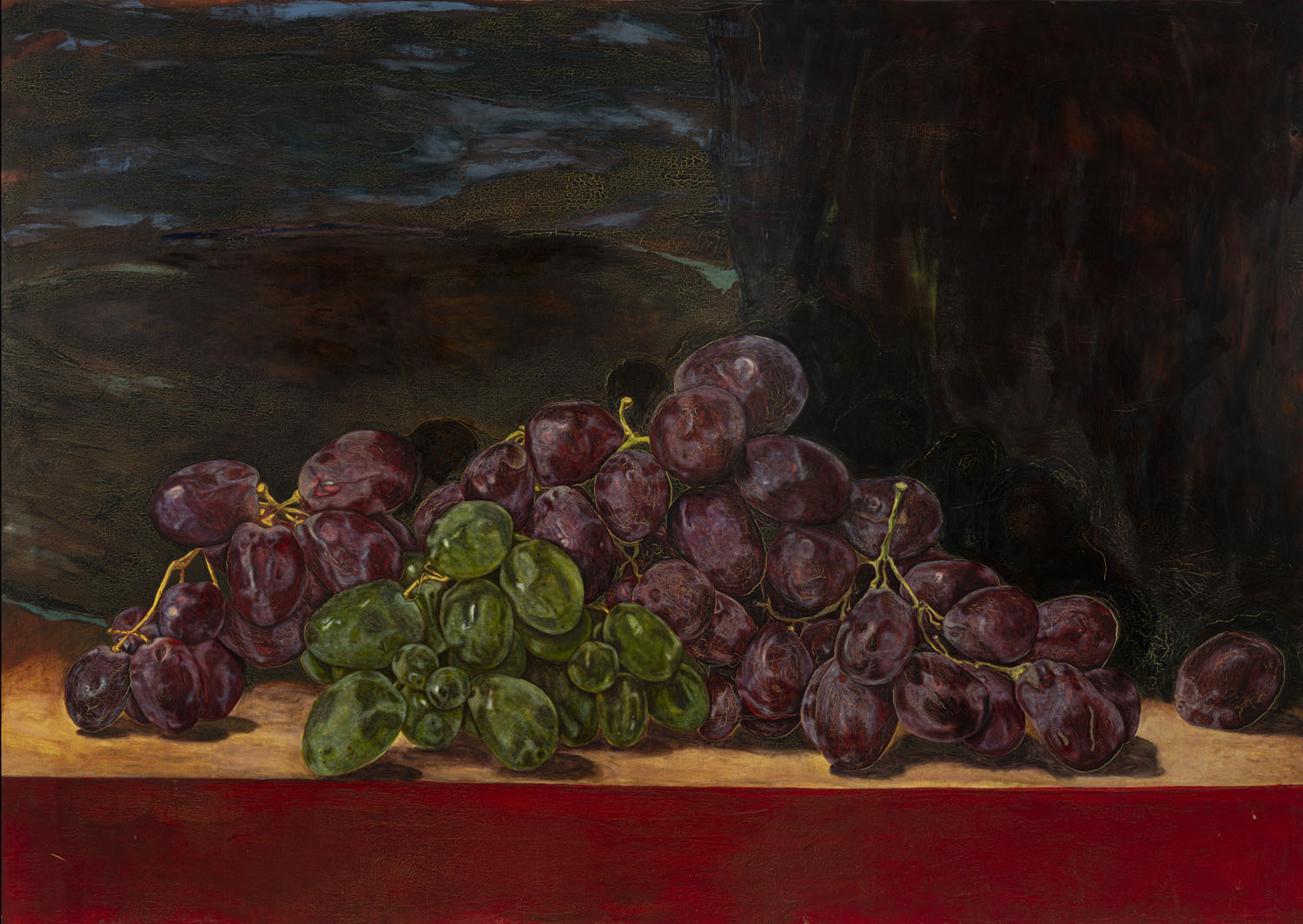 AMANDA RITSON Cold Storage Grapes, 1986, oil on canvas, gallery label ...